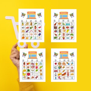 Grocery Store Bingo Busy Activity for Kids Toddler Car Activity Sight ...
