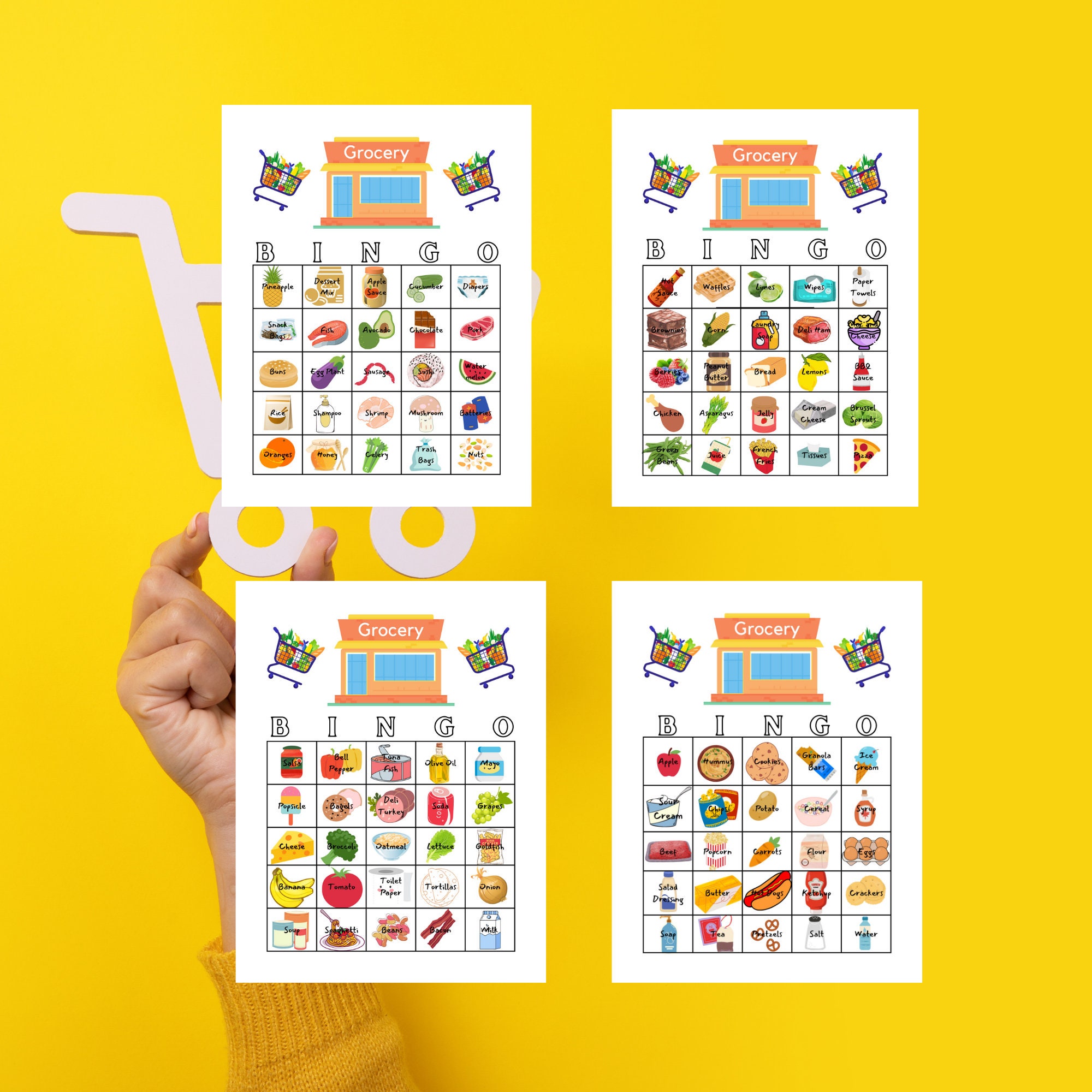 Grocery Store Bingo Busy Activity for Kids Toddler Car Activity Sight ...