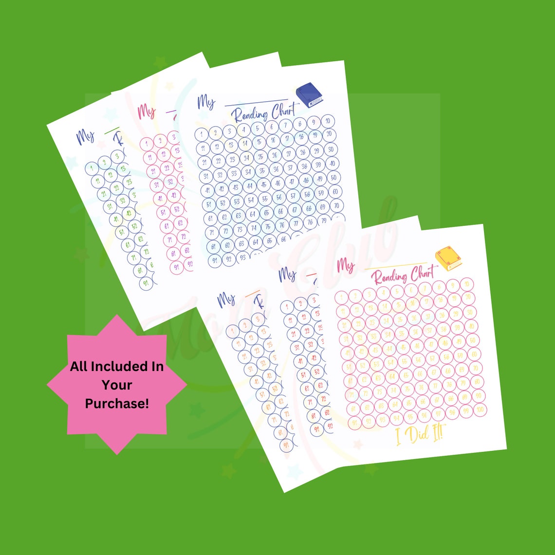 Printable Reading Tracker 6 Pack Bundle for Kids Reading Log Reading ...