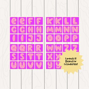 Printable Donuts Alphabet & Number BUNDLE Memory Matching Card Game ...