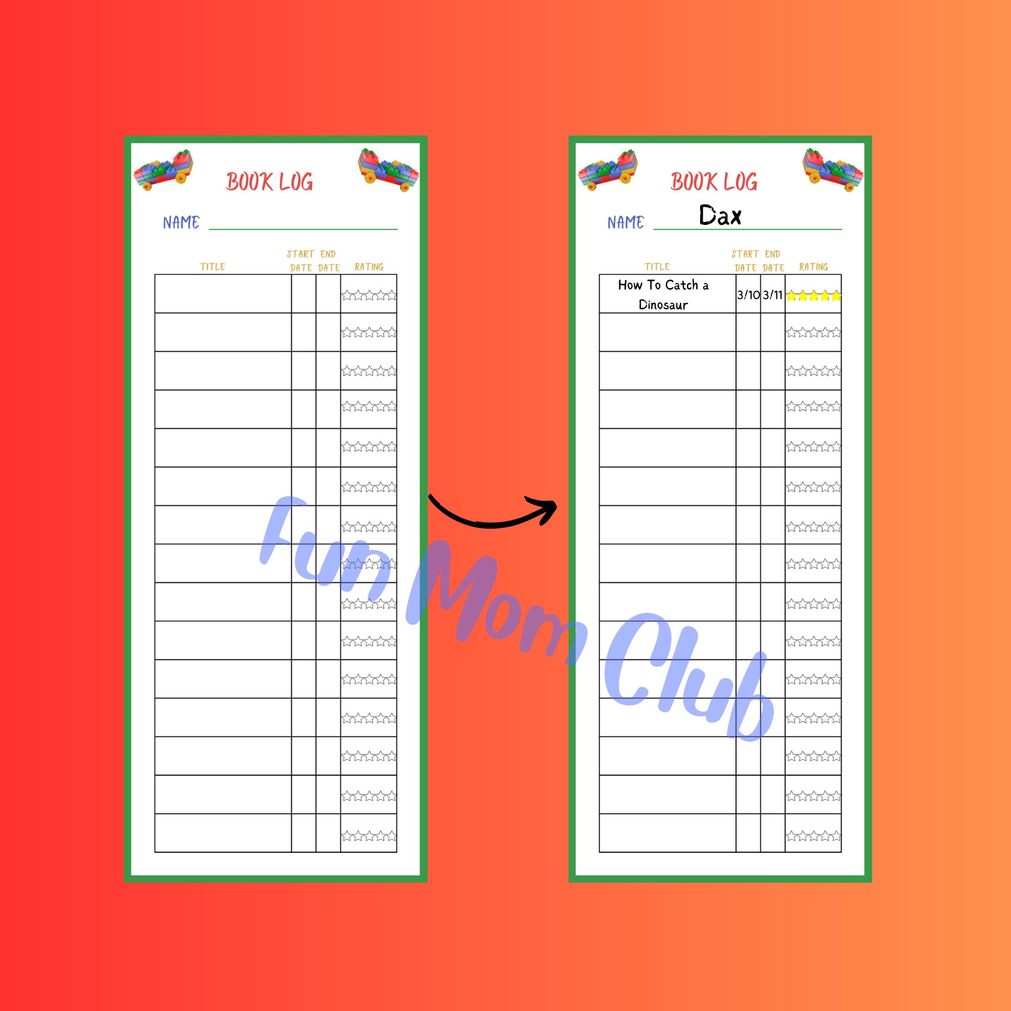 Printable Boys Library Bookmark Bundle Kids Reading Tracker Reading ...