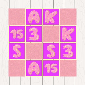 Printable Donuts Alphabet & Number BUNDLE Memory Matching Card Game ...