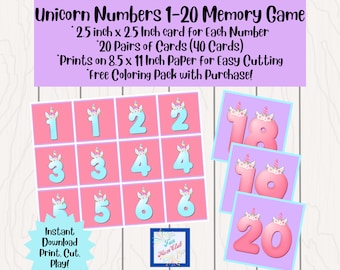 Memory Matching Card Game Educational Activity Daycare Home School ...