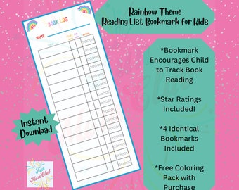Superhero Theme Library Bookmark Printable Kids Reading Tracker Reading ...