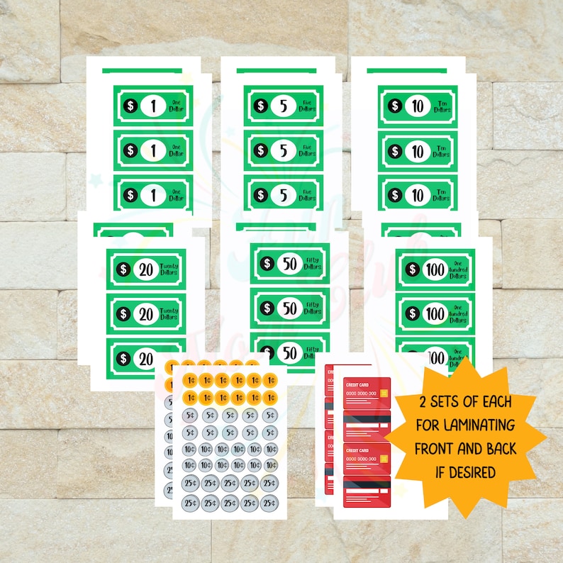 Printable Kids Pretend Play Money Printable Fake Prop Money - Etsy