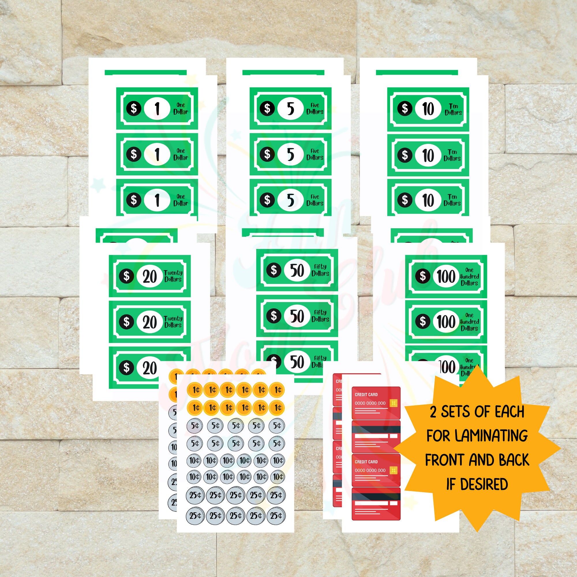 Printable Kids Pretend Play Money Printable Fake Prop Money - Etsy