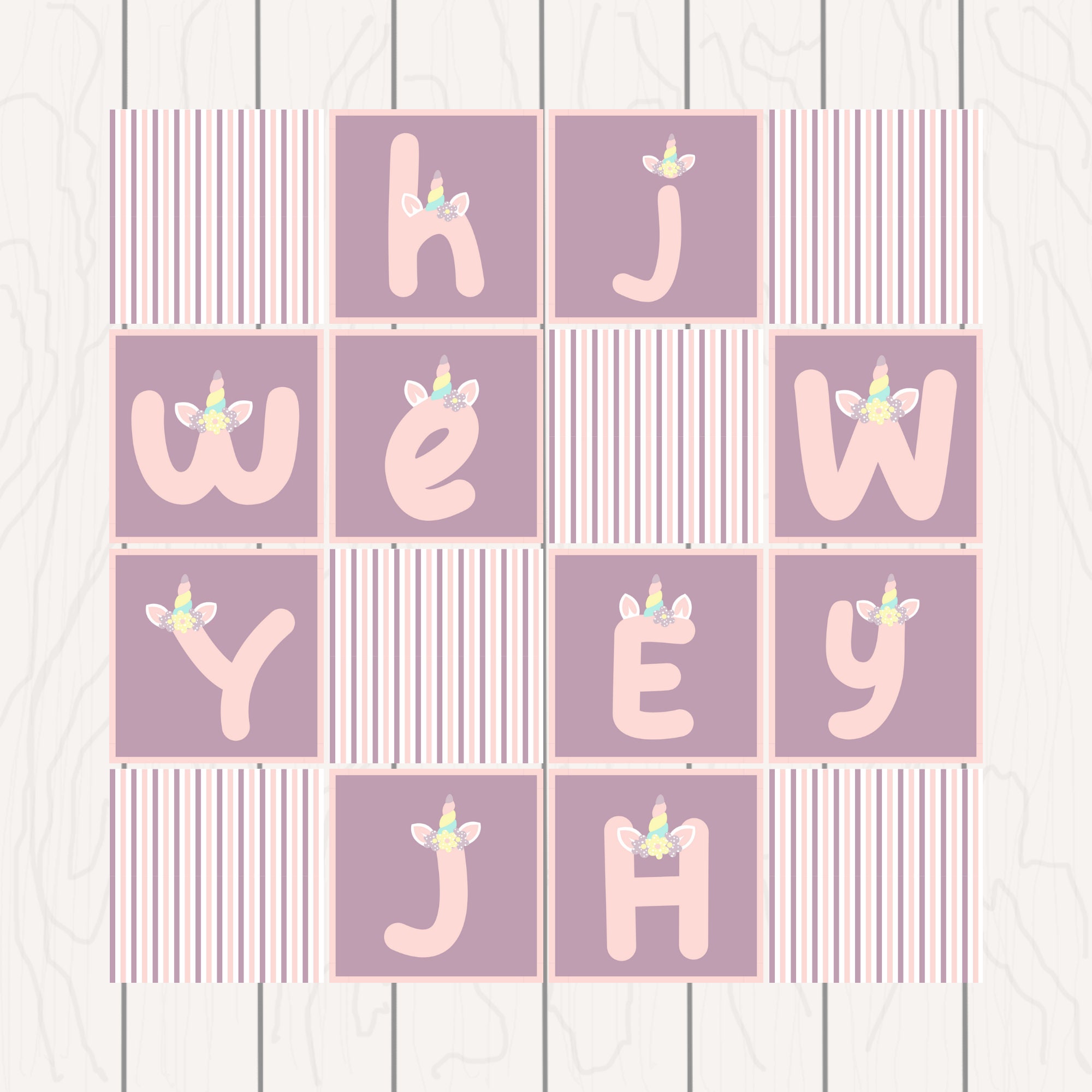 Printable Unicorn Alphabet Memory Matching Card Game Educational ...