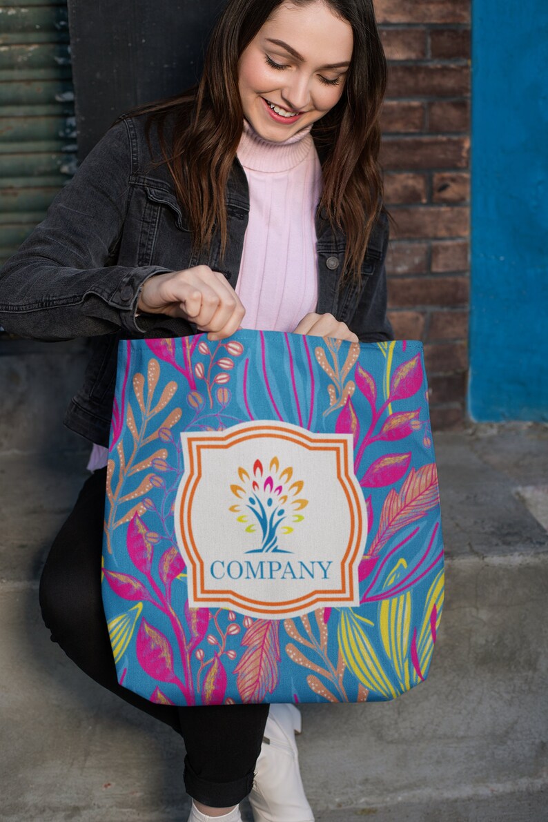 Customized Business Logo Tote Bags - Logo & Colors Matched- Company ...