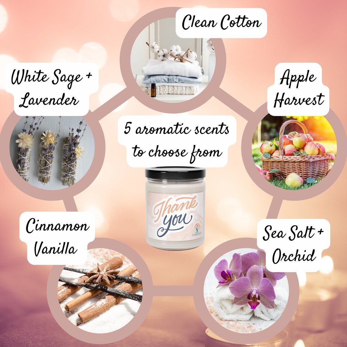 Bulk Thank You Candle Bulk Favor Bulk Client Gifts With Logo Corporate ...