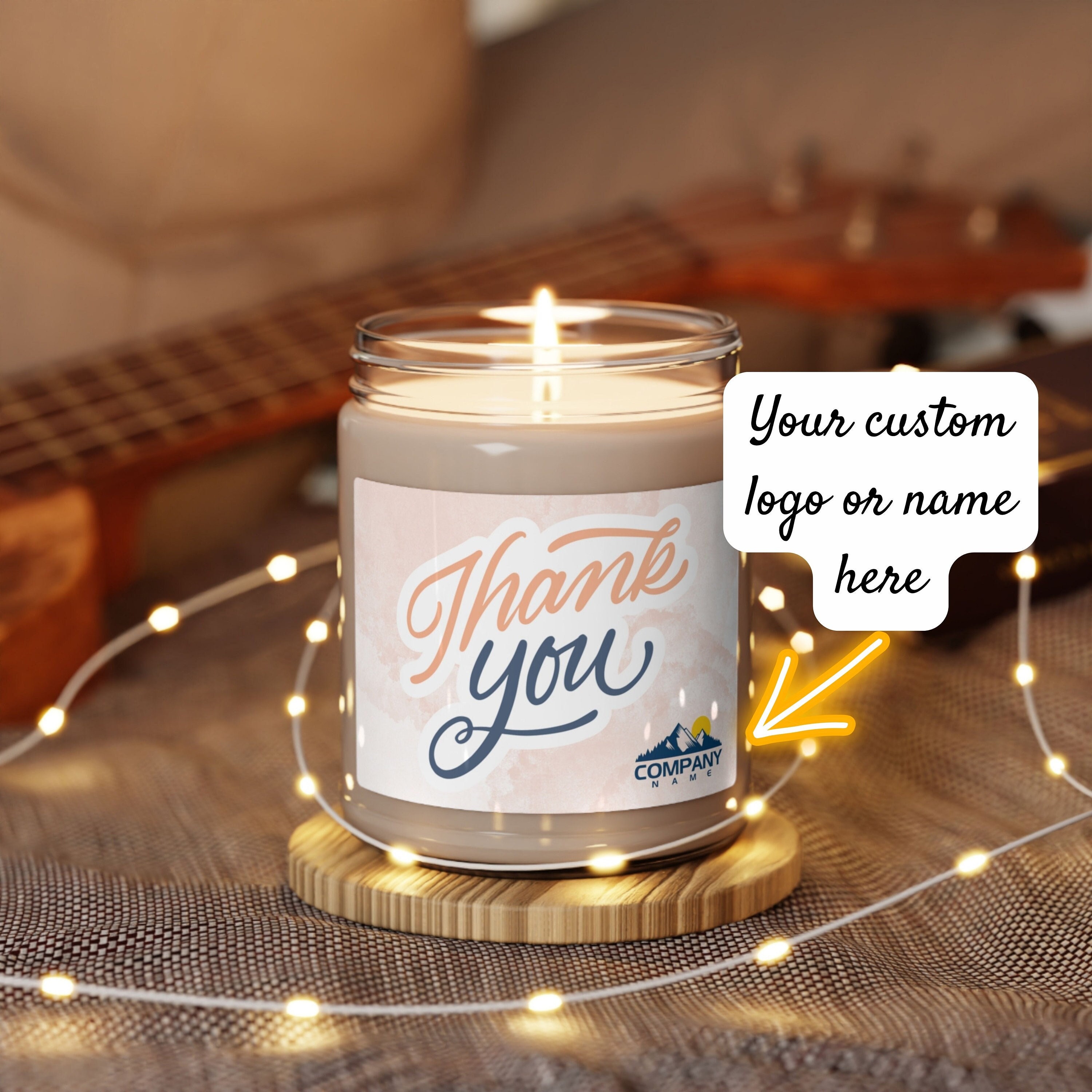 Bulk Thank You Candle - Bulk Favor - Bulk Client Gifts With Logo ...