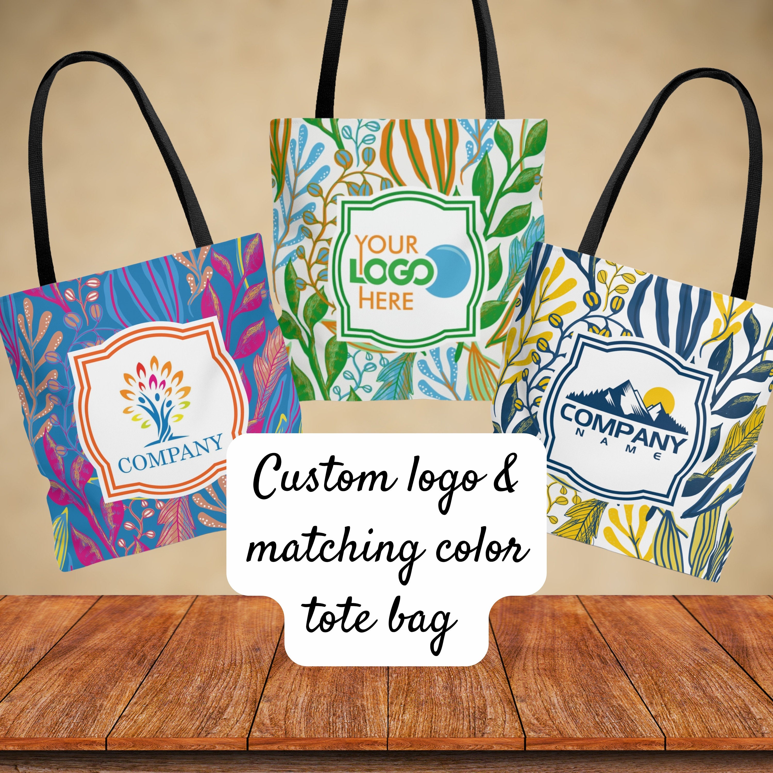Customized Business Logo Tote Bags - Logo & Colors Matched- Company ...