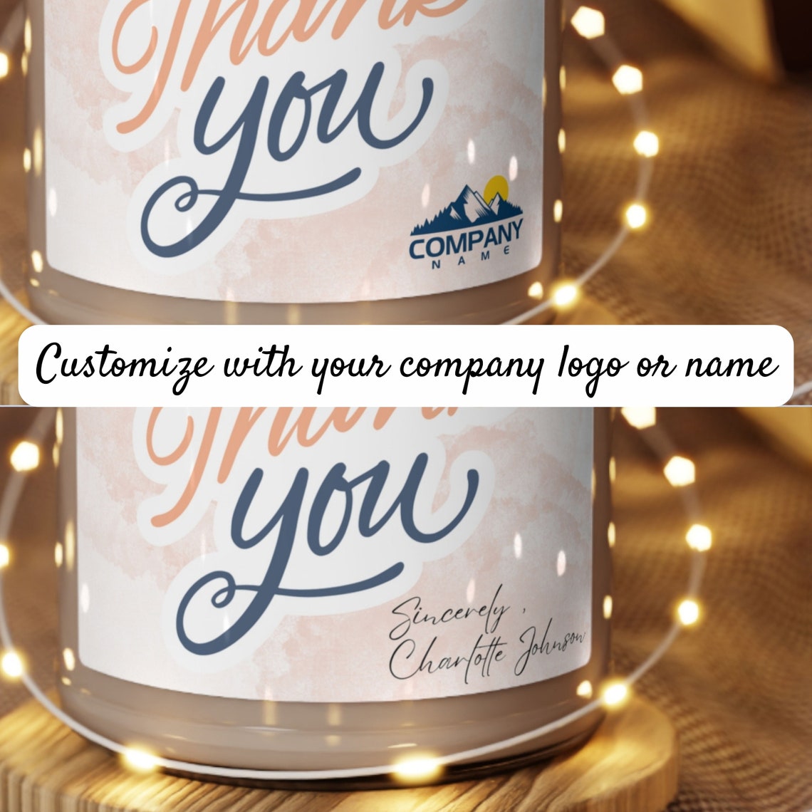 Bulk Thank You Candle Bulk Favor Bulk Client Gifts With Logo Corporate ...