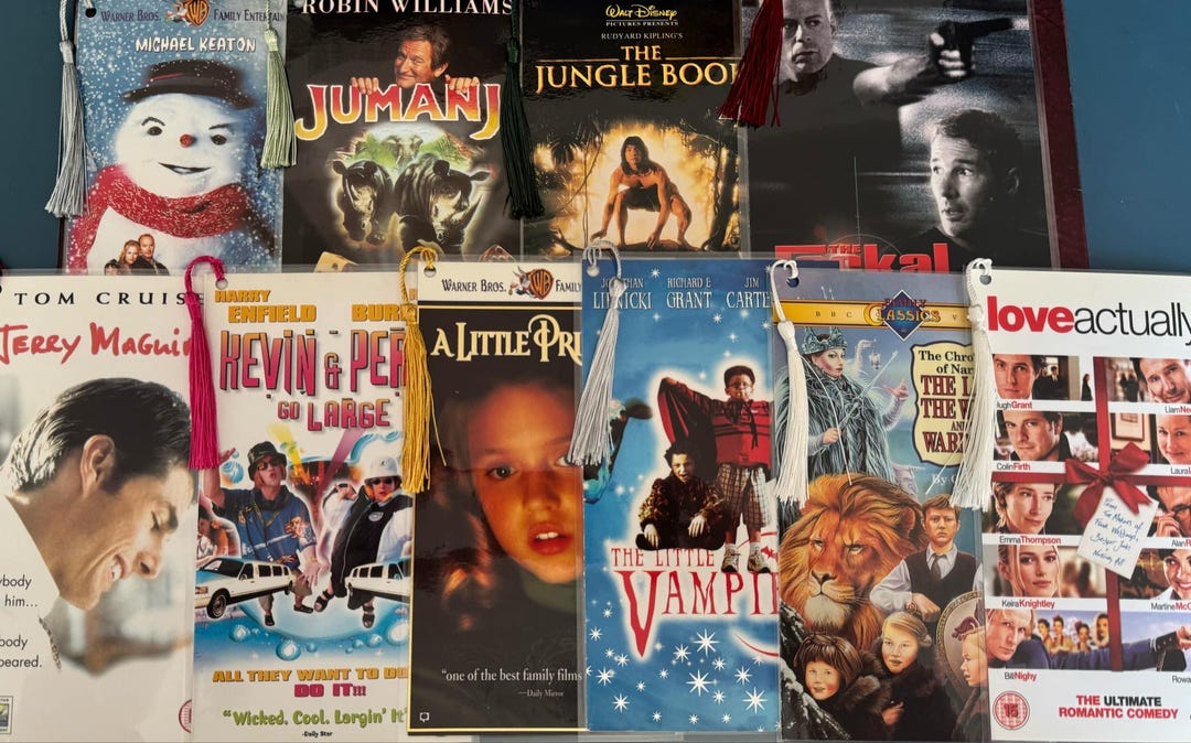 VHS Recycled Bookmarks Live Action XL J-L - Etsy