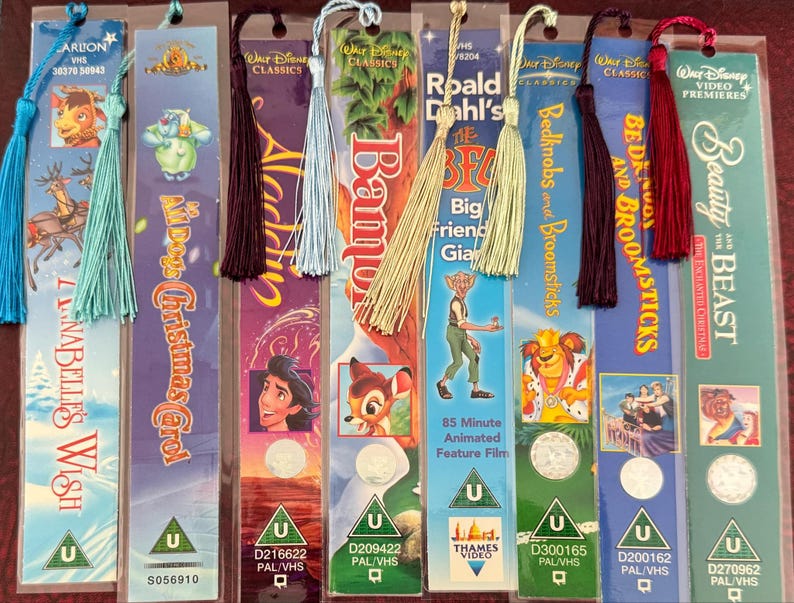 VHS Recycled Bookmarks Animation A-B - Etsy