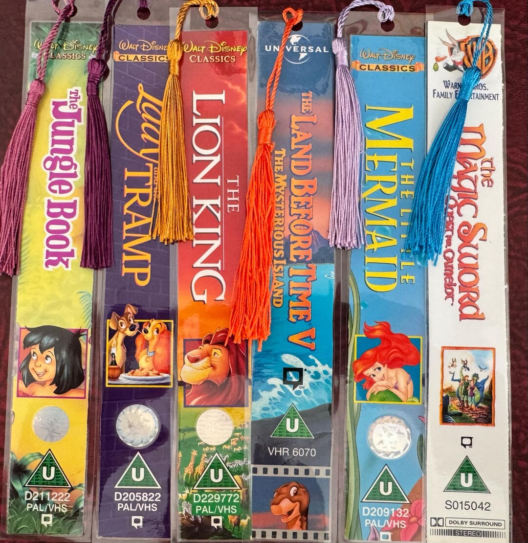 VHS Recycled Bookmarks Animation J-M - Etsy