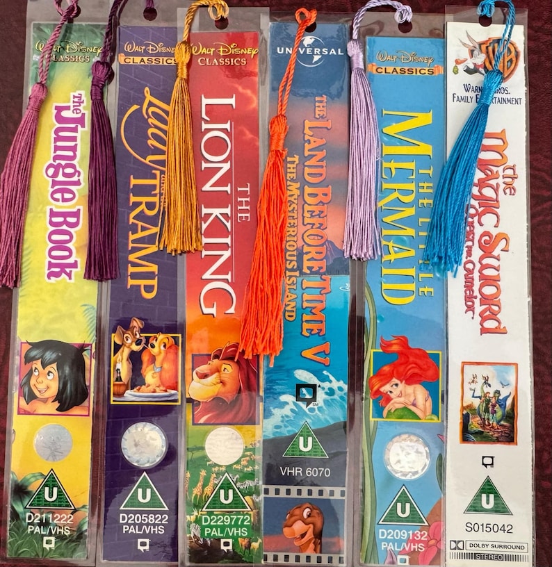 VHS Recycled Bookmarks Animation J-M - Etsy