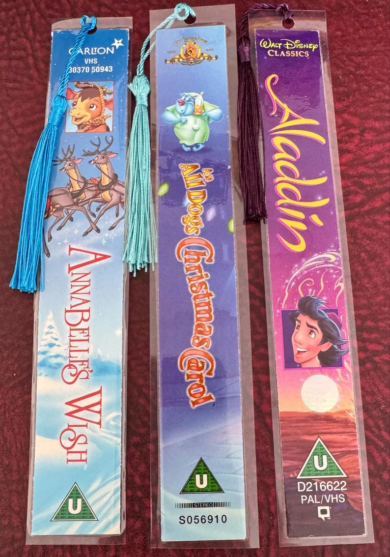 VHS Recycled Bookmarks Animation A-B - Etsy