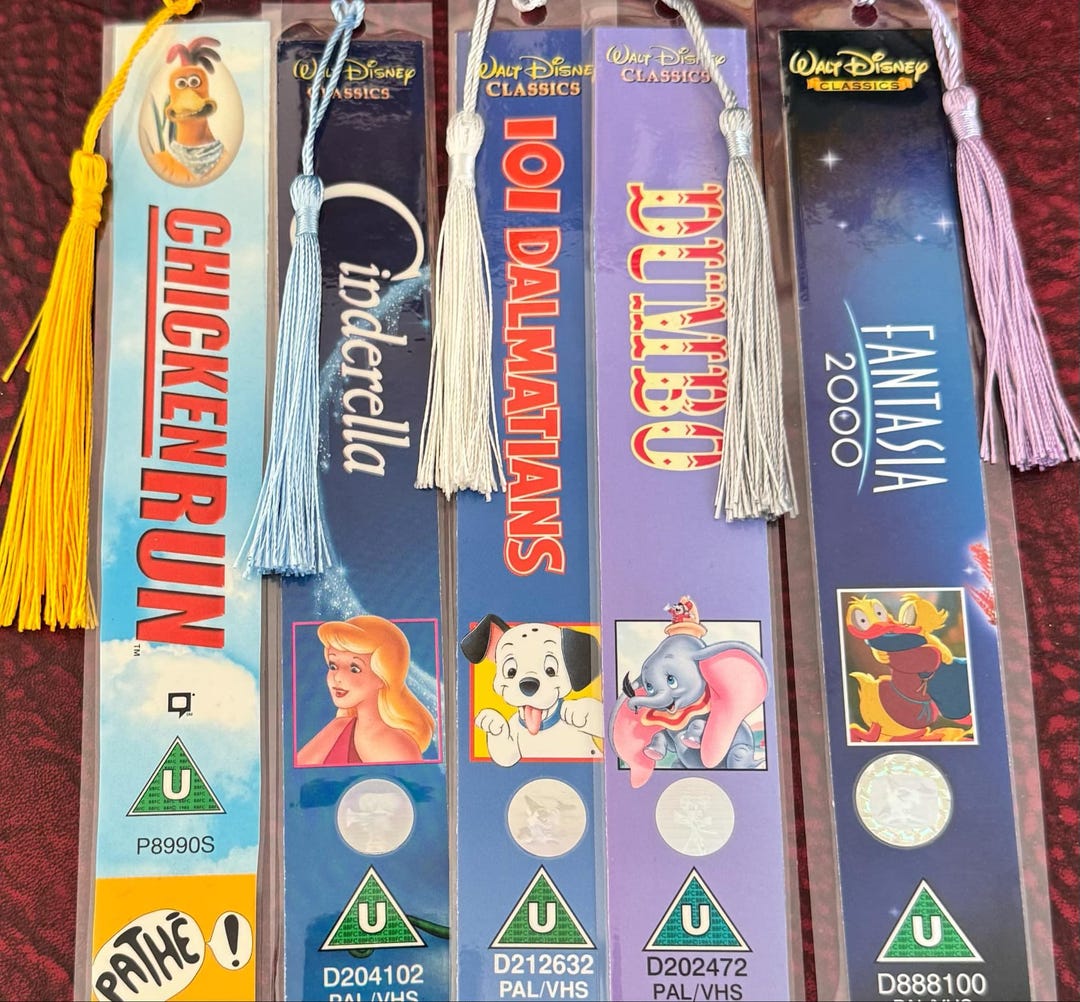 VHS Recycled Bookmarks Animation C-F - Etsy
