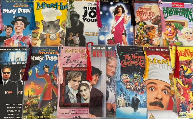 VHS Recycled Bookmarks Live Action XL M-O - Etsy