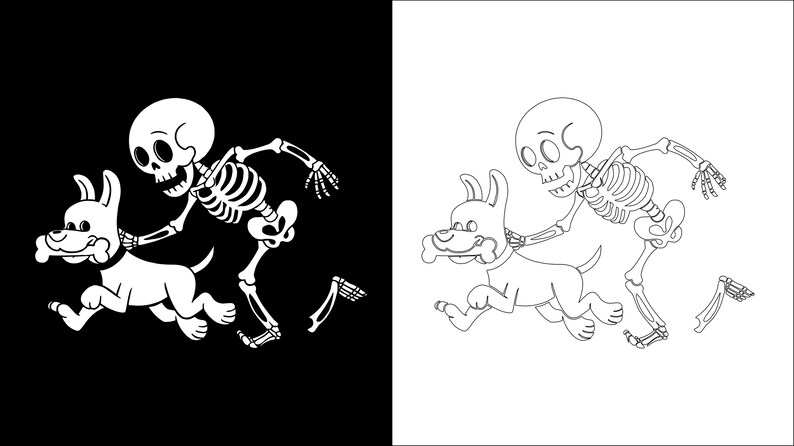 Skelly & Dog SVG - Etsy