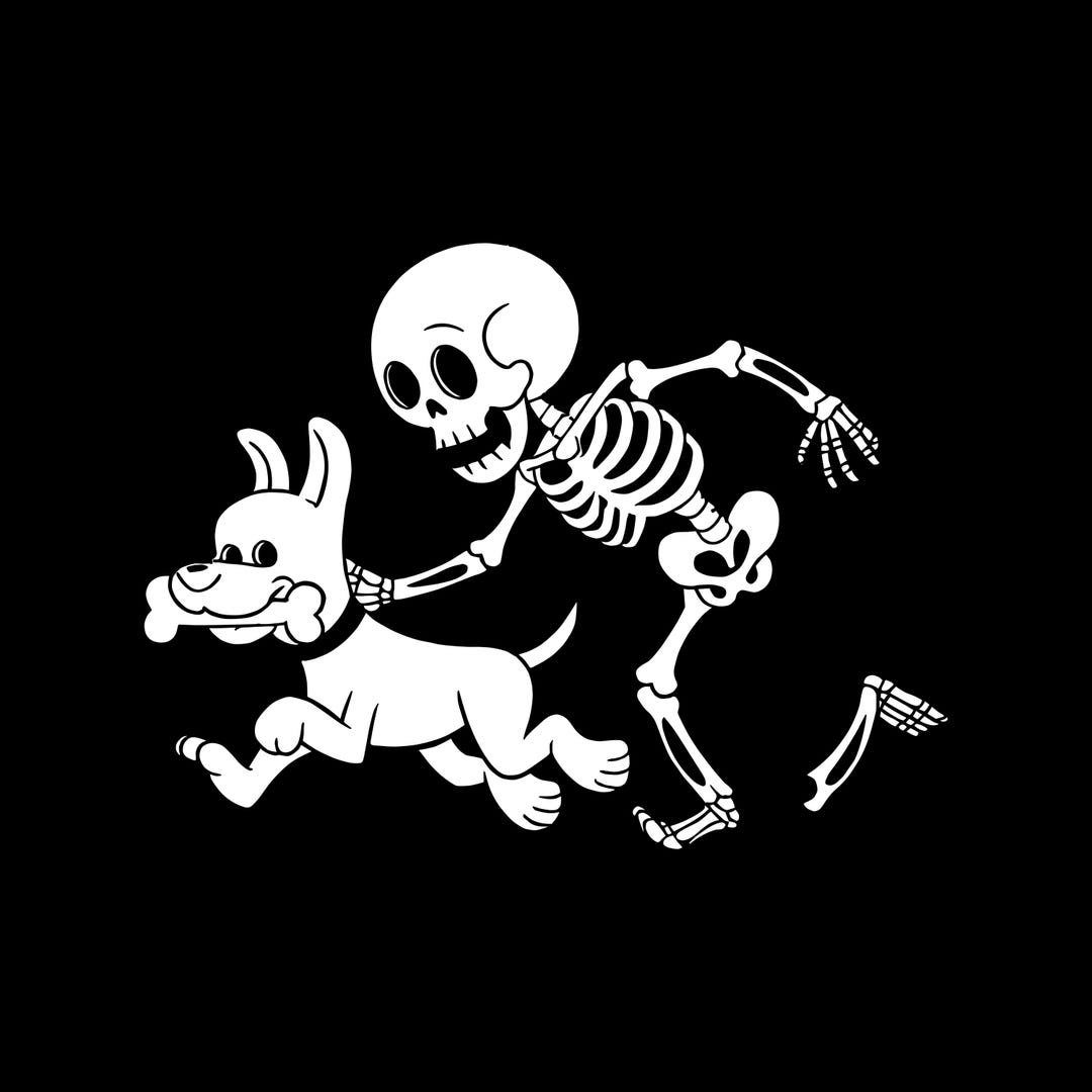 Skelly & Dog SVG - Etsy