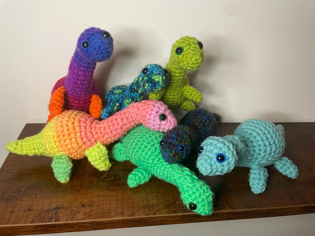 Crochet Lil' Nessie - Choose From 7 Colors / Loch Ness Monster Funny ...