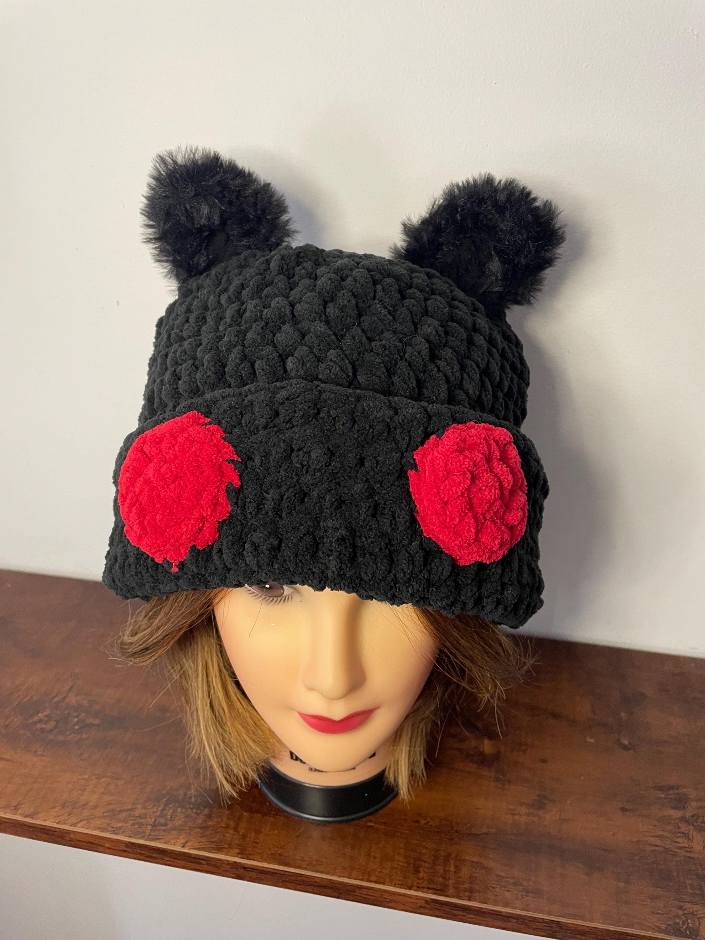 Handmade Cozy Chunky Crochet Mothman Beanie / Unique Funny Cryptid ...