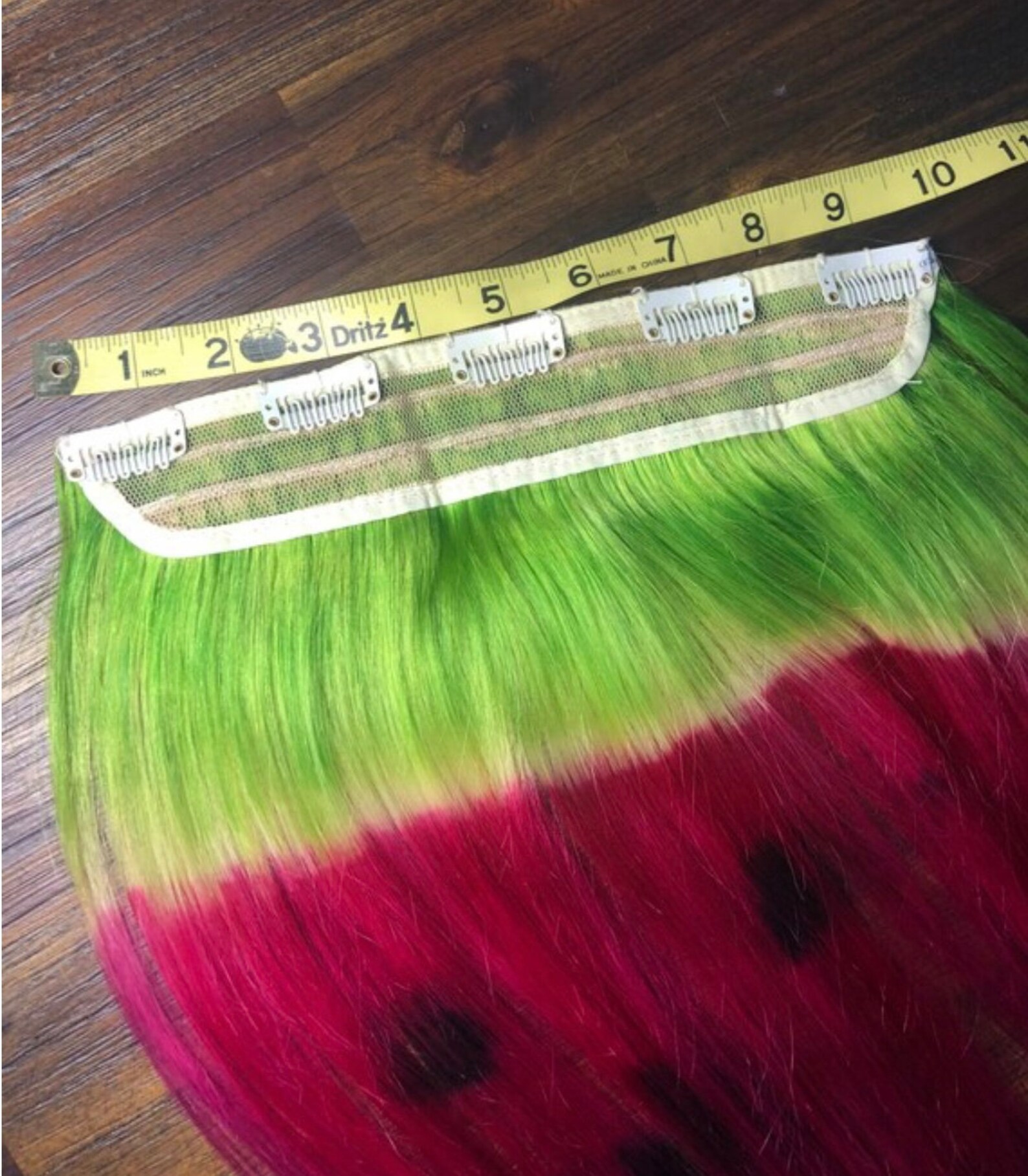 Clip in 20 Custom Color Watermelon Hair Extension / Peekaboo ...
