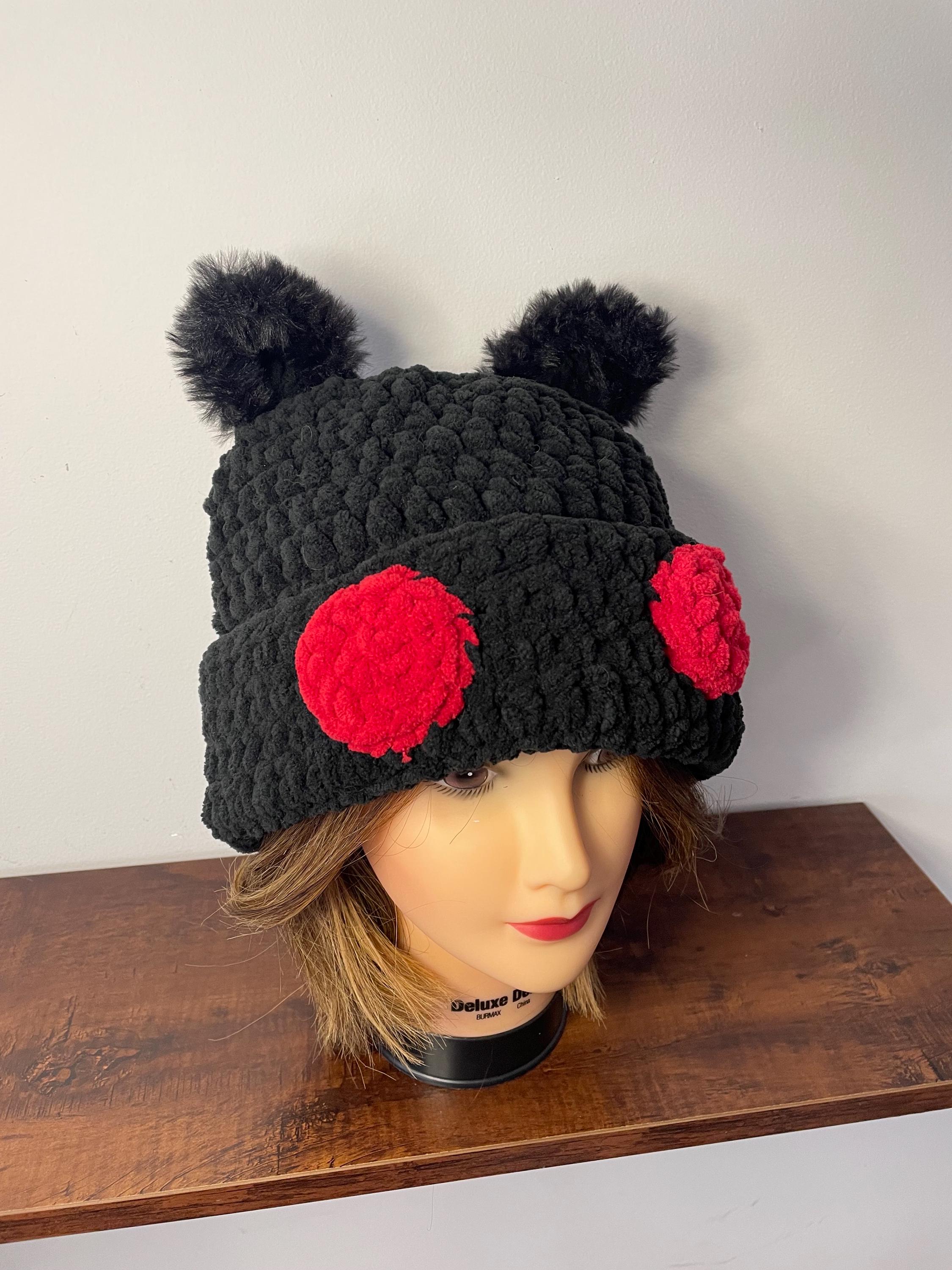 Handmade Cozy Chunky Crochet Mothman Beanie / Unique Funny Cryptid ...