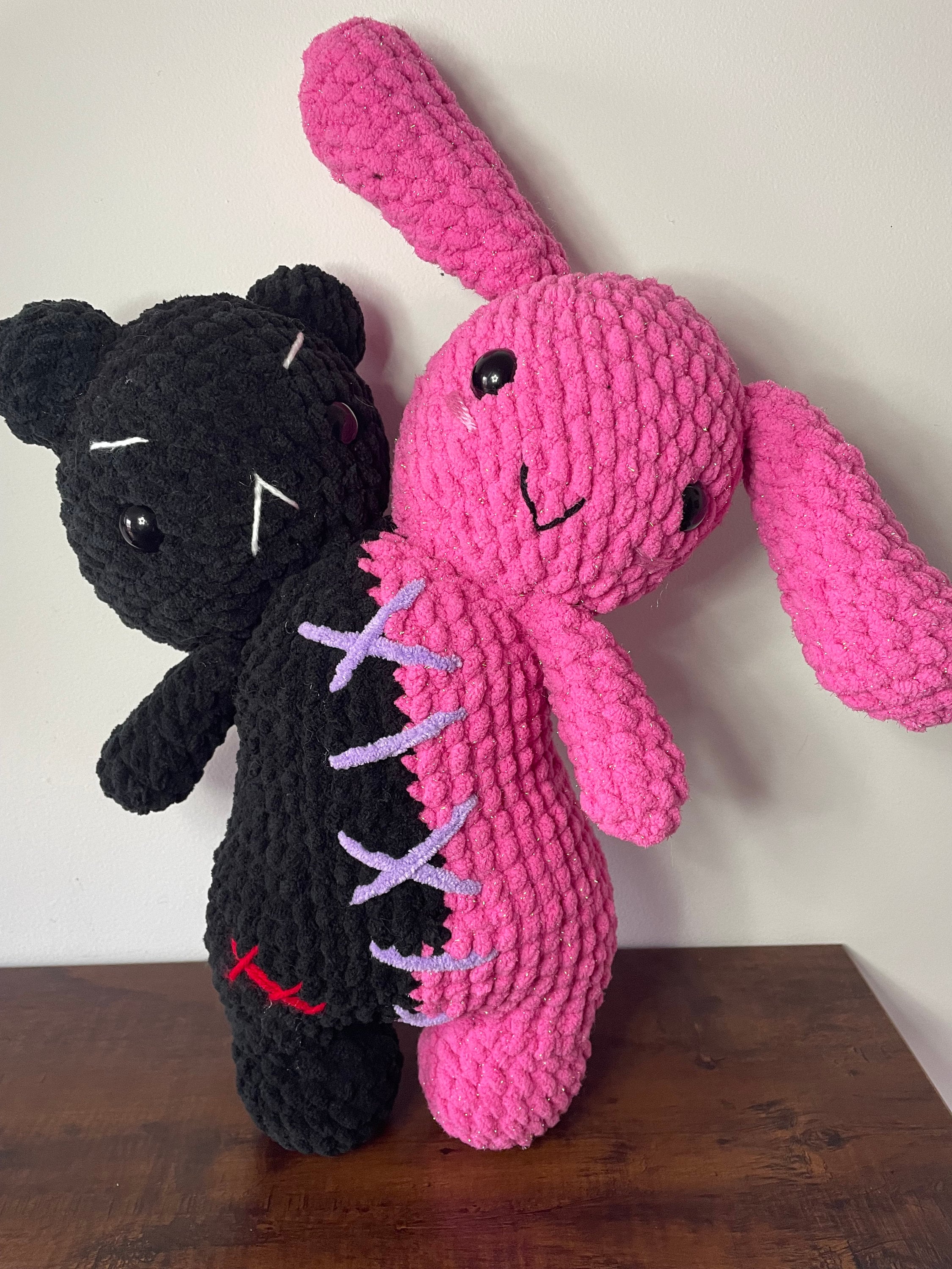 The Conjoined Twins Bunny and Bear Creepy Crochet Amigurumi Plush ...