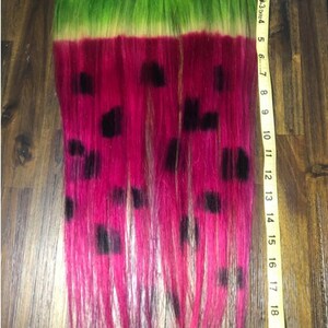 Clip in 20 Custom Color Watermelon Hair Extension / Peekaboo ...