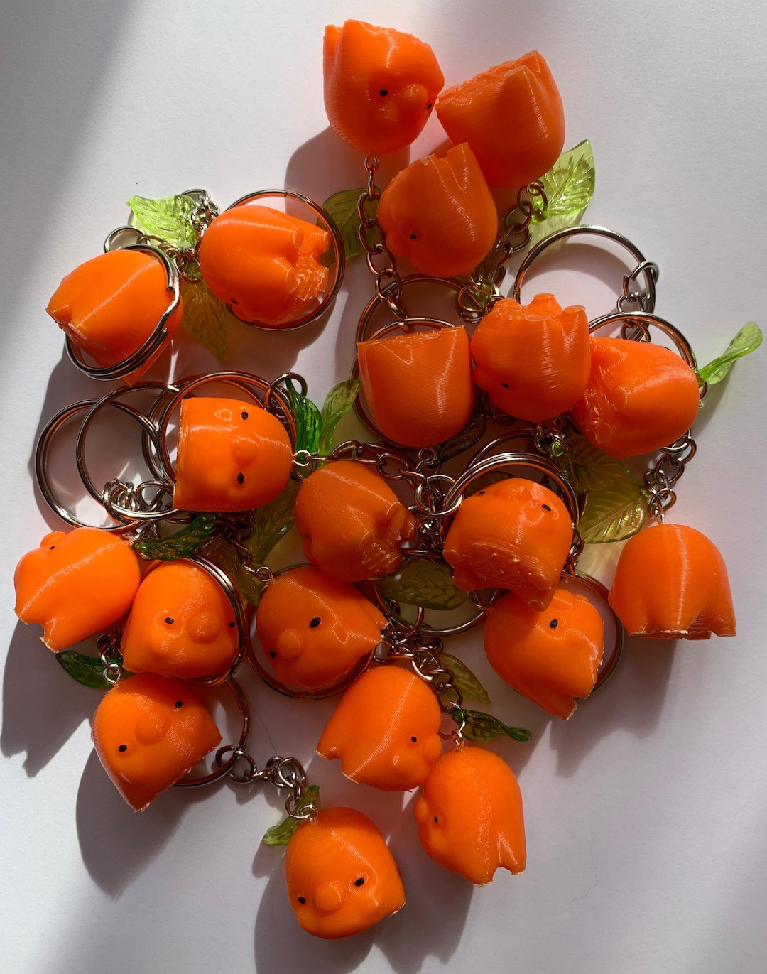 3D Printed Orange Keychain - Etsy