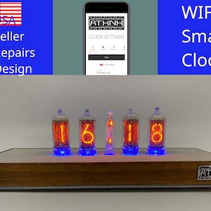 Series A-large: Nixie Clock-nixie Tube Clock-vintage Retro Table Clock ...