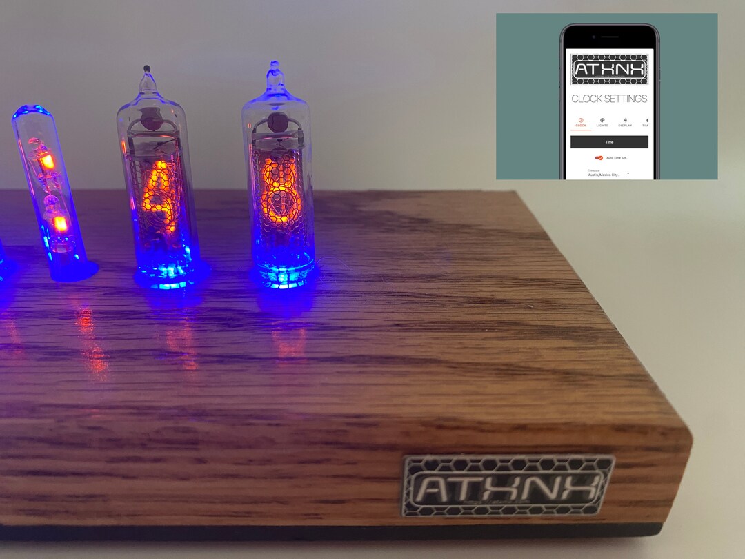 Oak - Small Nixie Smart Clock - Retro Meets Modern Elegance! - Crafted ...