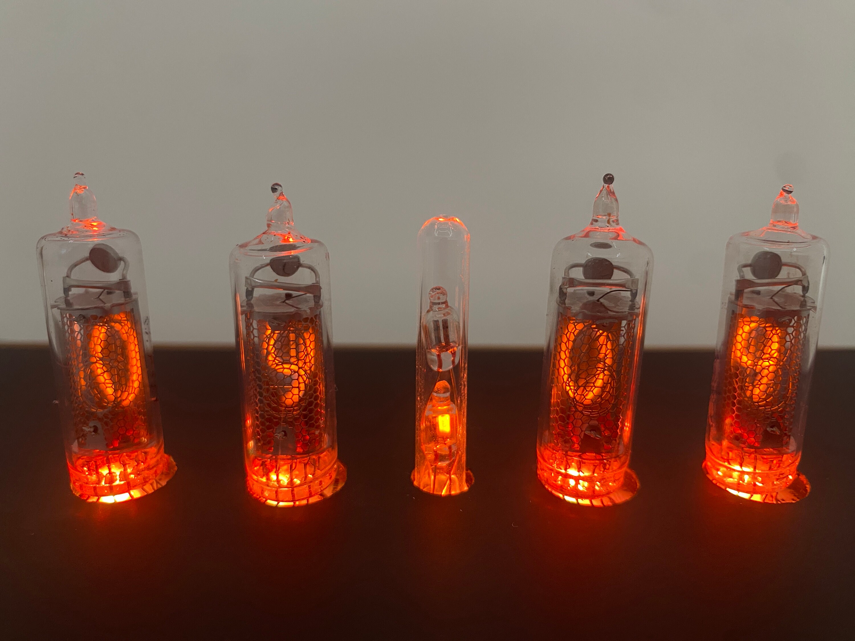 Matte Black - Small Nixie Smart Clock - Retro Meets Modern Elegance ...