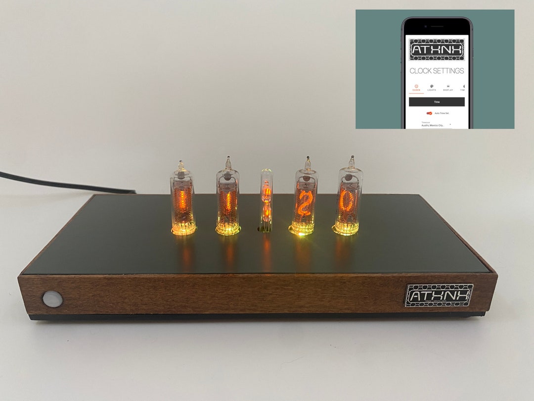 Army Green - Small Nixie Smart Clock - Retro Meets Modern Elegance ...