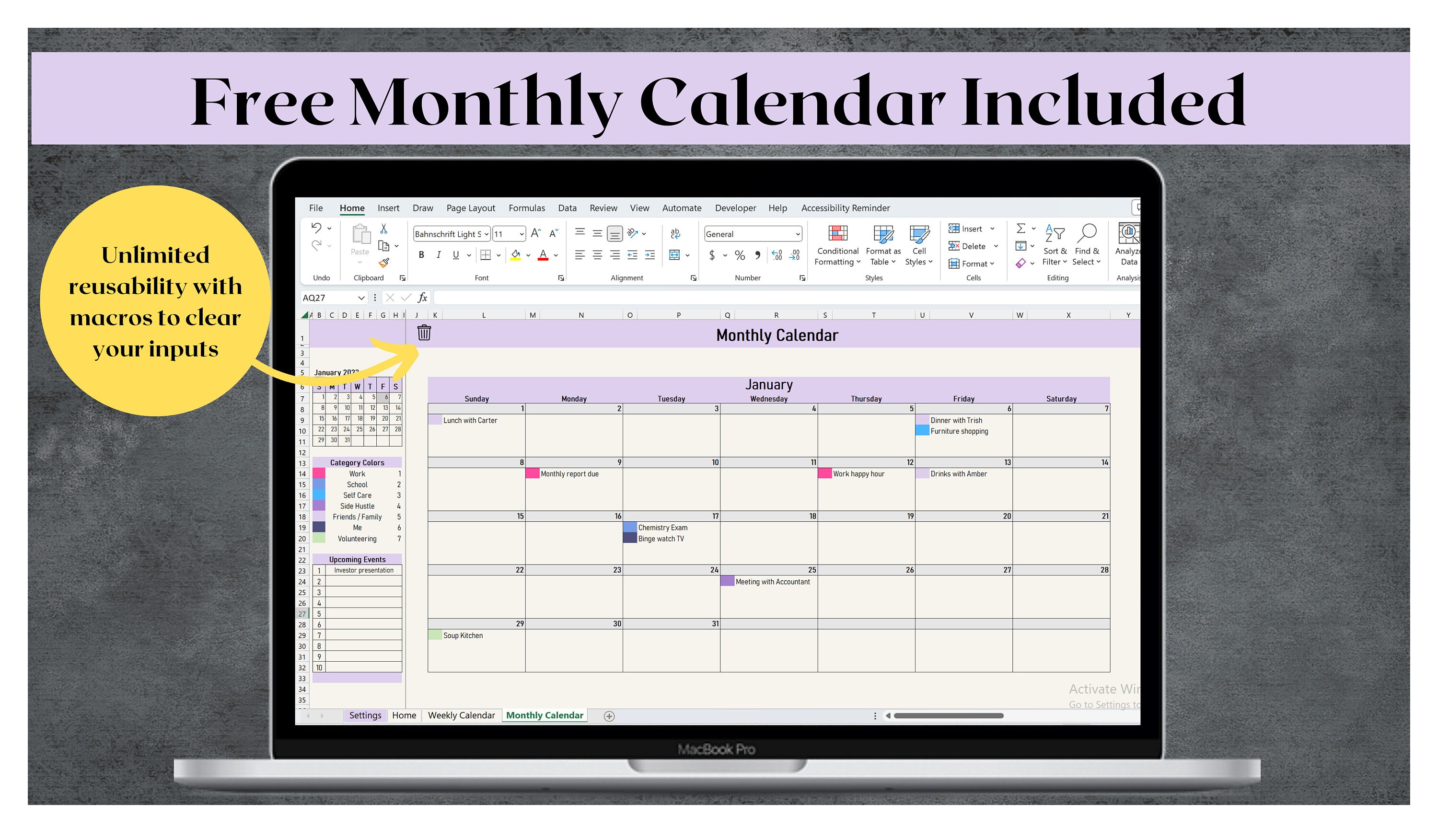 Digital Planner Excel - Etsy