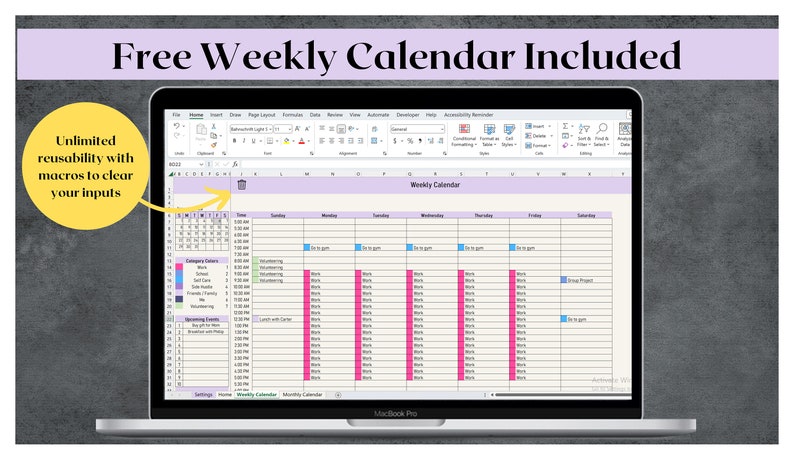 Digital Planner Excel - Etsy