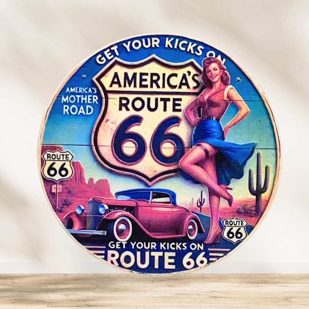 Route 66 and Pin-up Coasters - Etsy