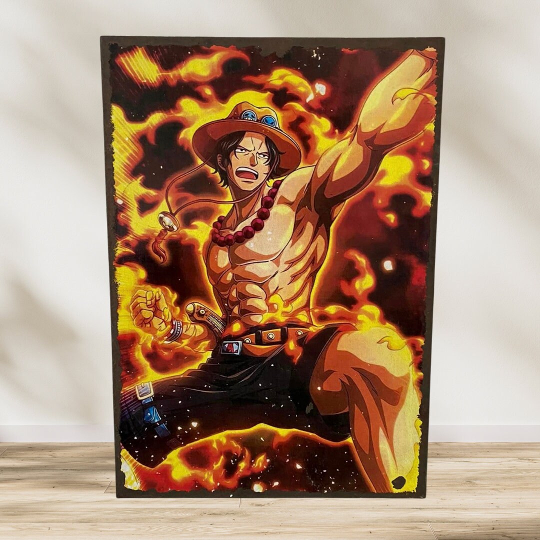 One Piece Painting in Enamel Plate Style - Etsy