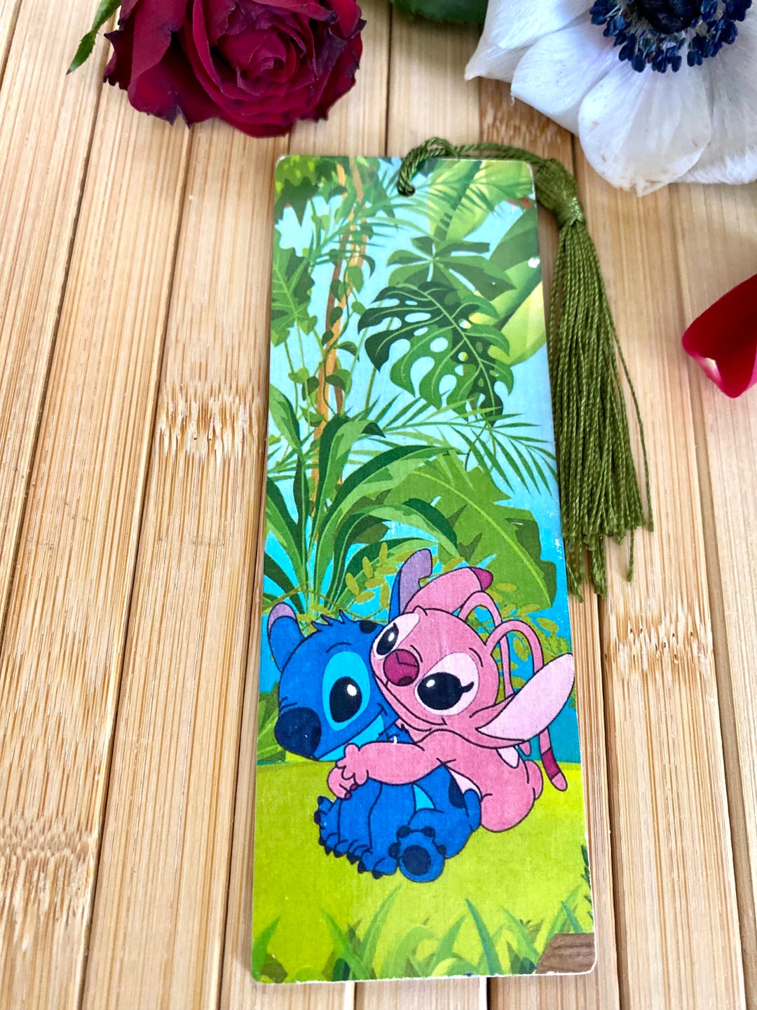 Stitch and Angel Wooden Bookmark - Etsy