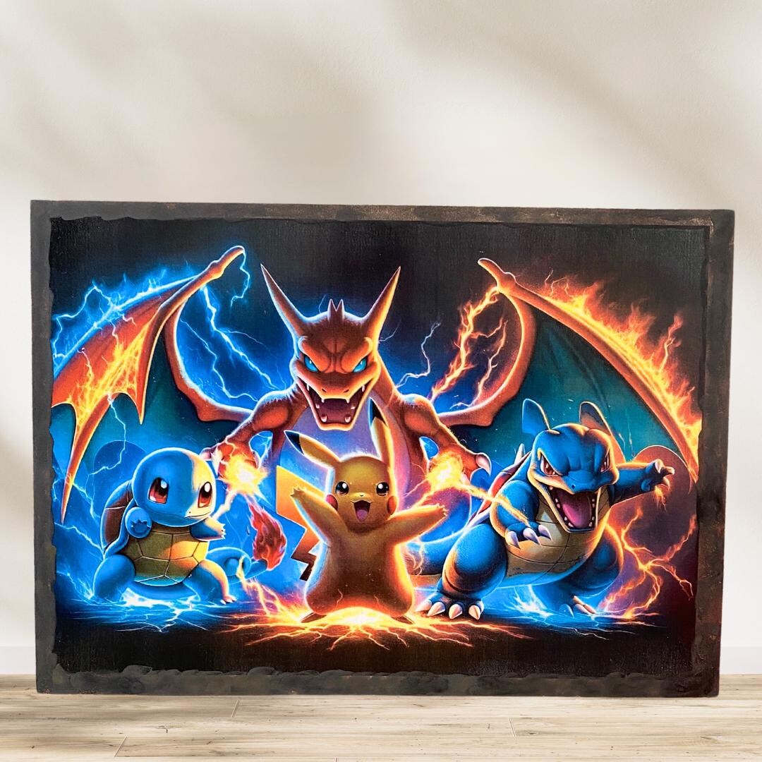 Pokemon Enamel Plaque Style Painting - Etsy