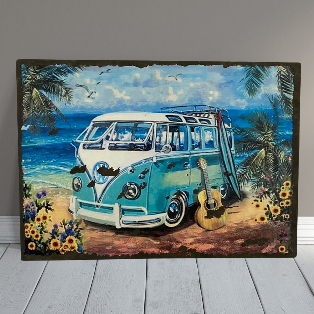 Van Combi Enamel Sign Board - Etsy