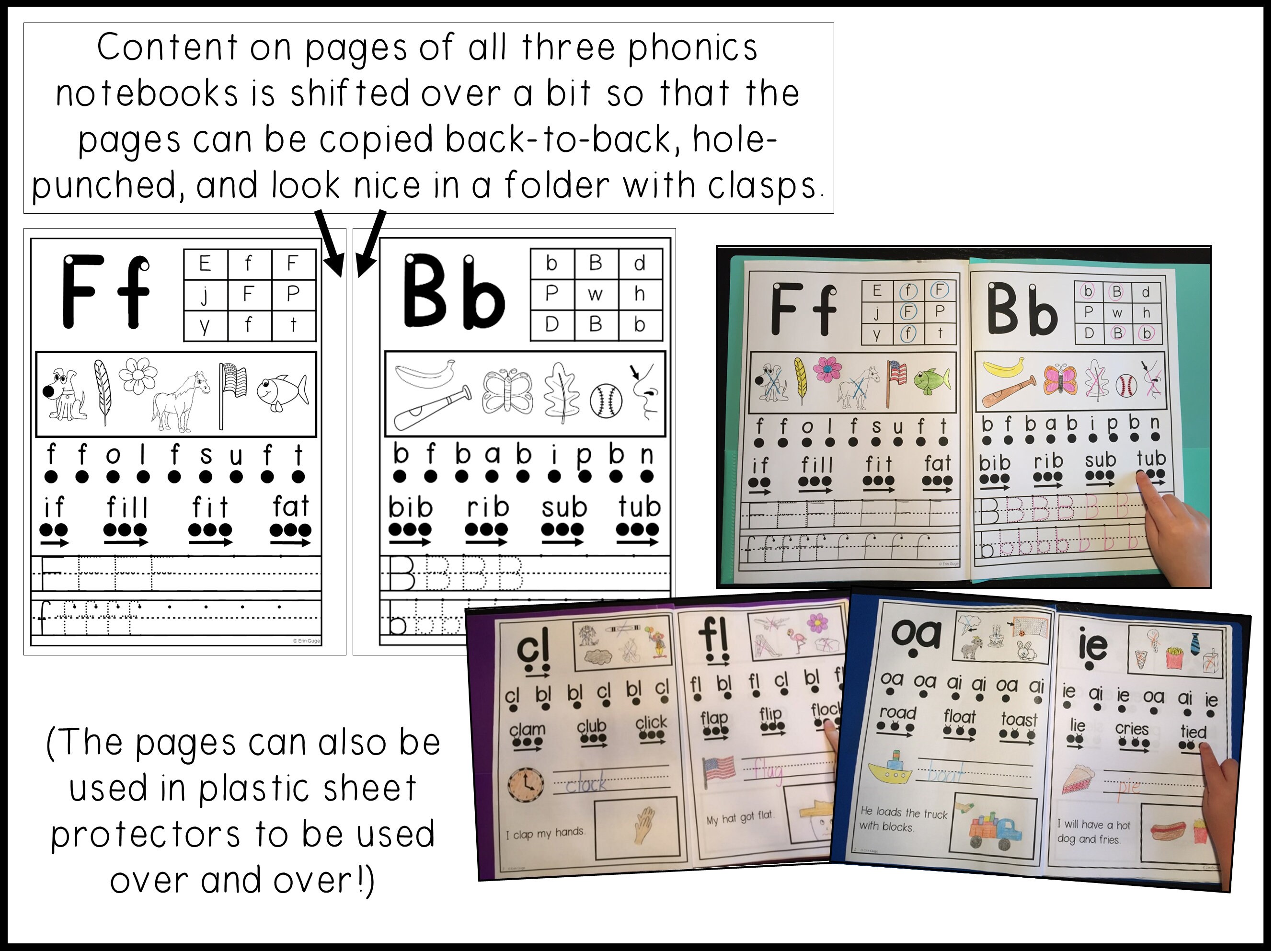 Phonics Notebook Bundle: Letters, Blends, Vowel Teams, Etc. - Etsy