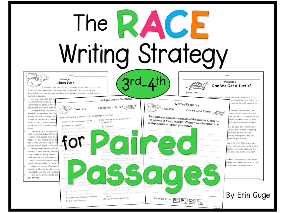 Paired Passages Using the RACE Writing Strategy - Etsy
