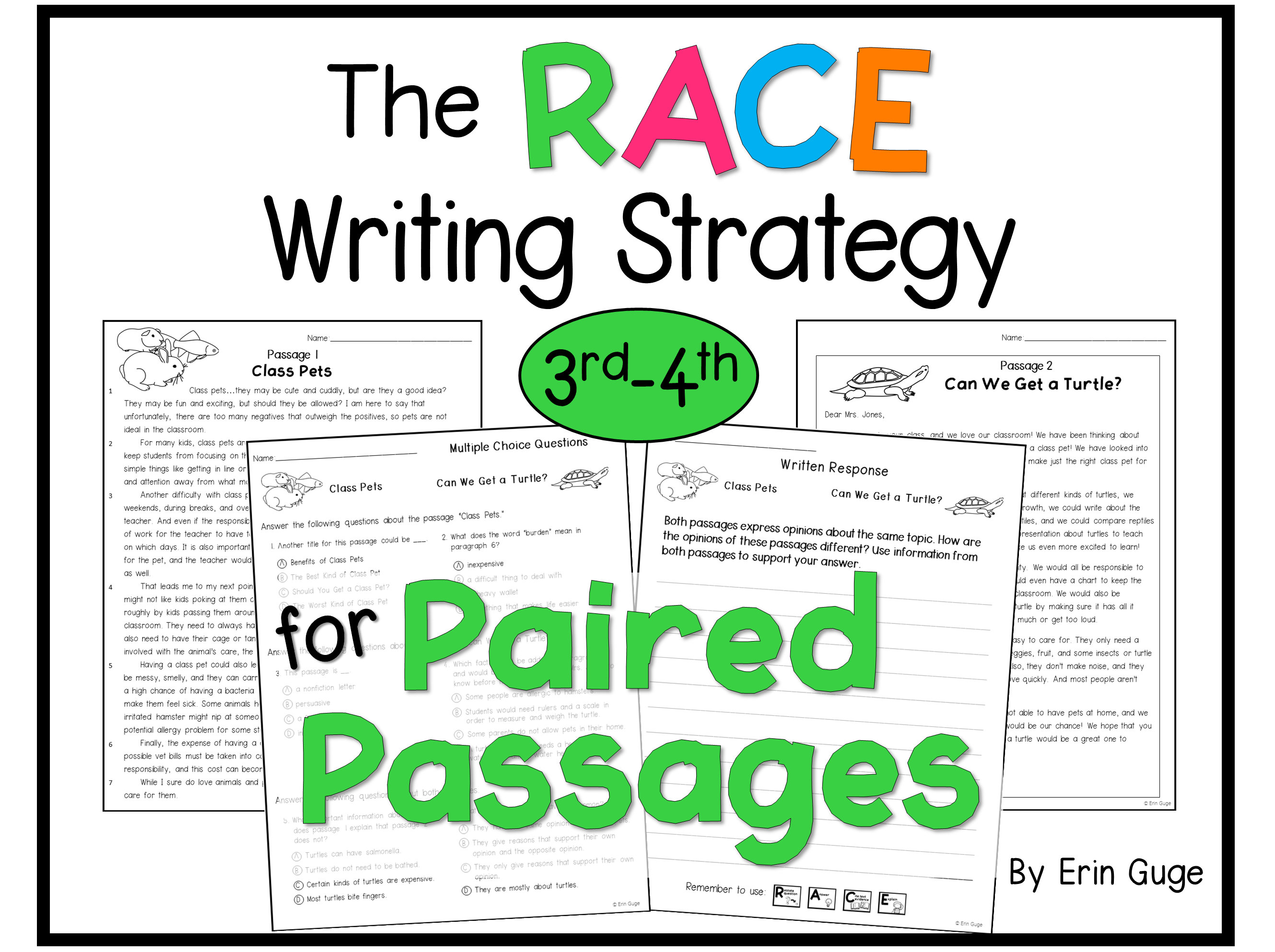 Paired Passages Using the RACE Writing Strategy - Etsy