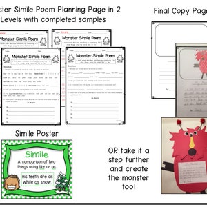Poetry Bundle: Alliteration, Simile, Bio, List Poems - Etsy