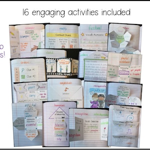 Vocabulary Interactive Notebook and Worksheets for Any Vocab Words - Etsy