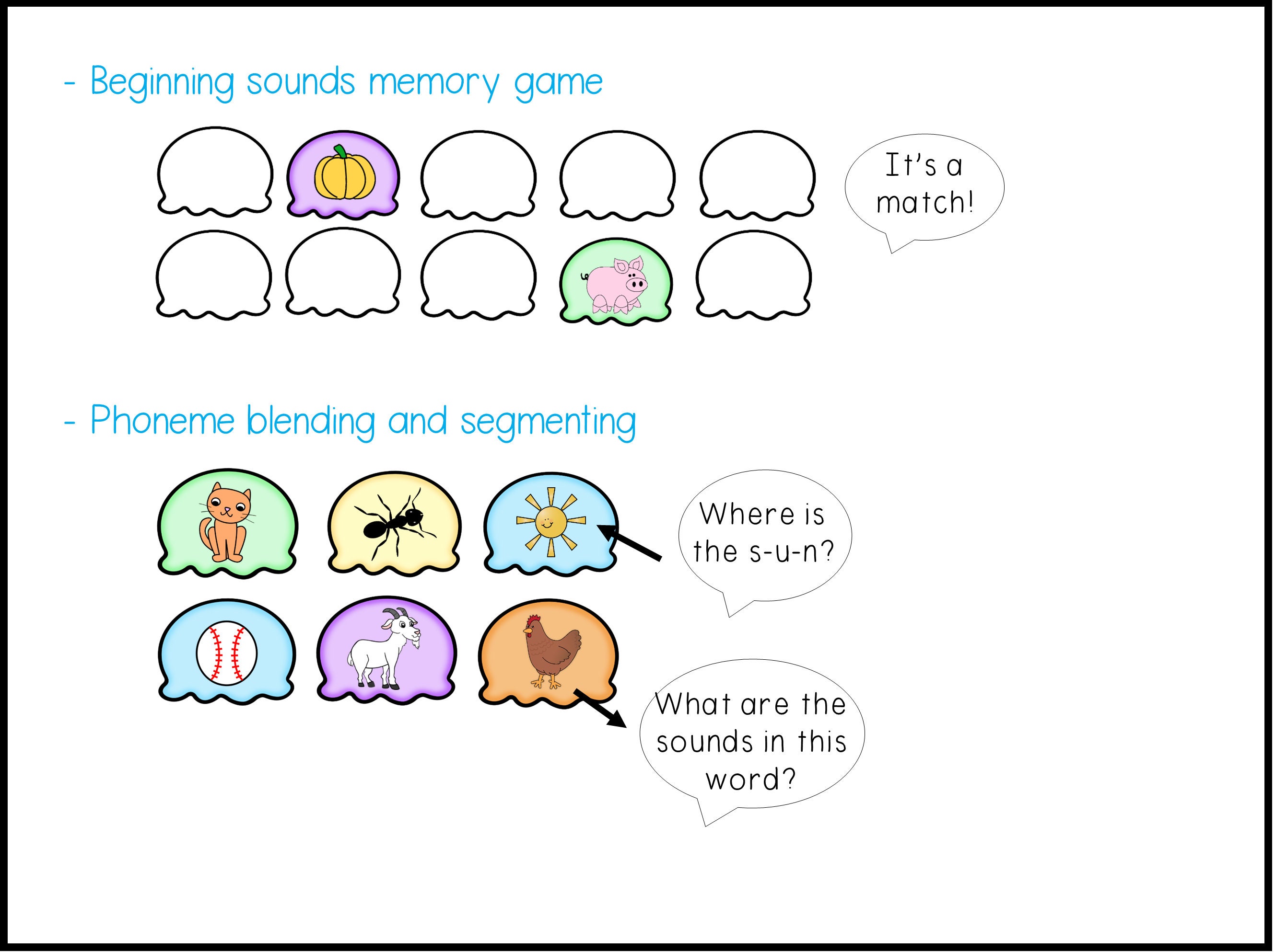 Phonemic Awareness Activities Bundle: Rhyming, Blending, Segmenting ...