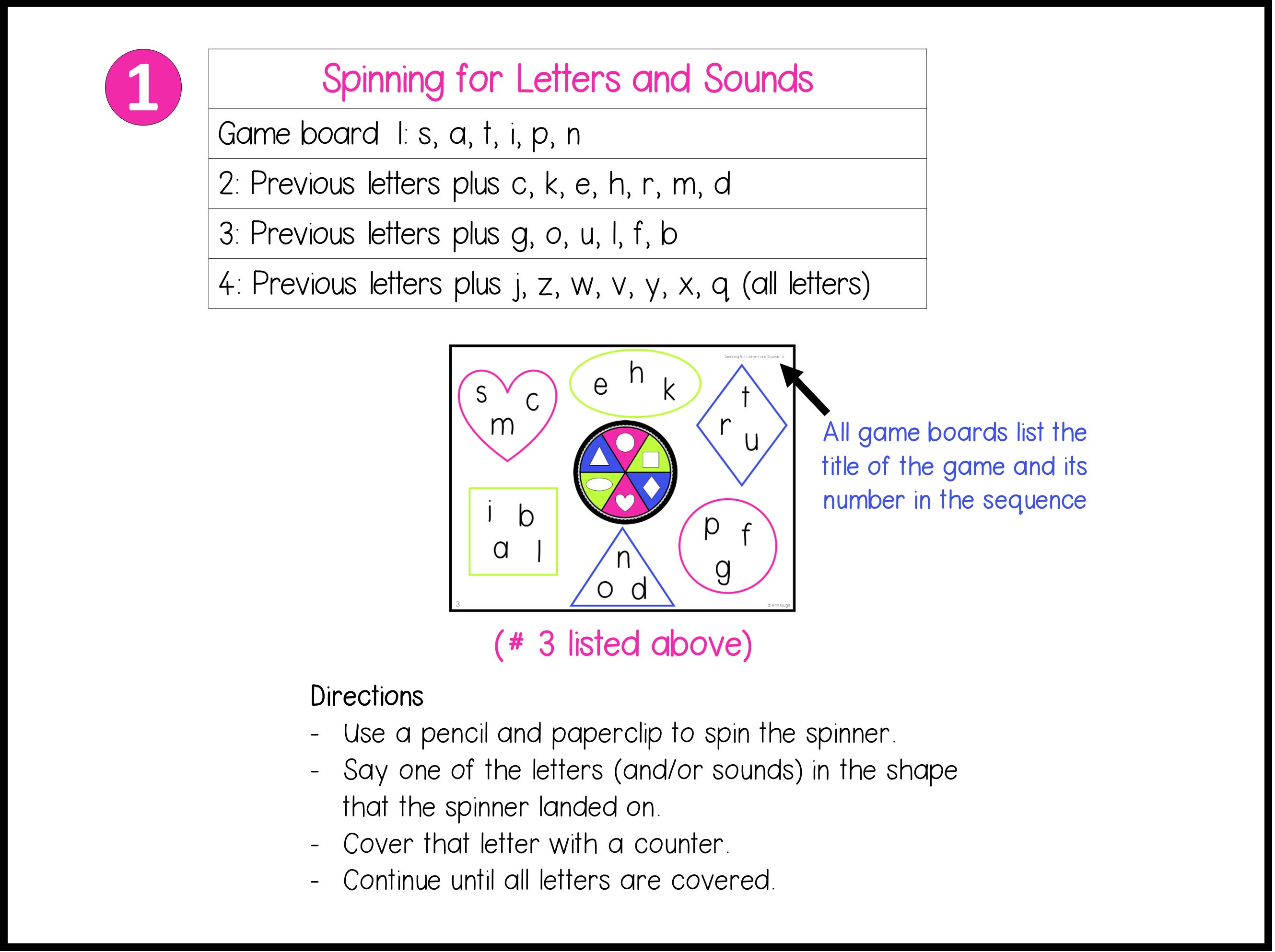 Phonics Board Games: Letter Recognition, Letter Sounds, and Beginning ...